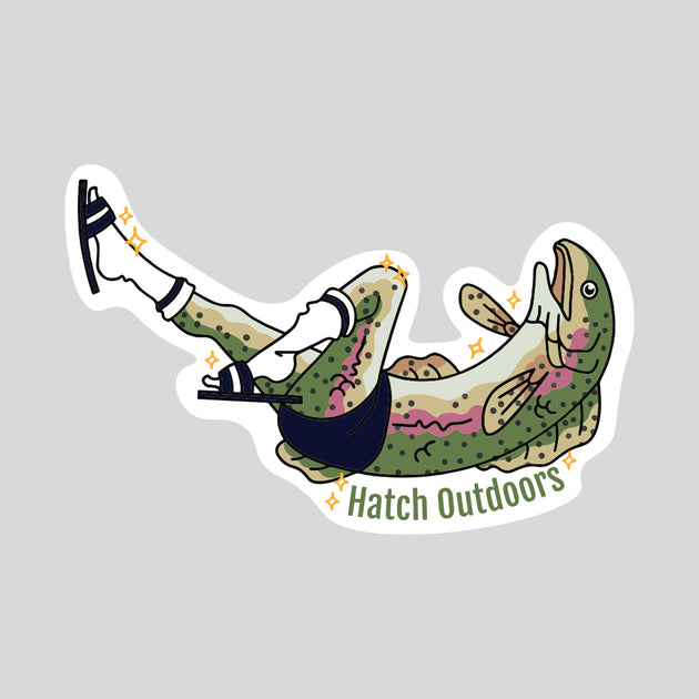 Hatch Outdoors | The MerTrout Sticker, Rainbow Trout – Hatch Outdoors, INC